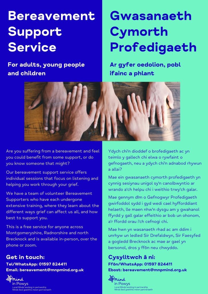 Service Posters – Mid and North Powys Mind